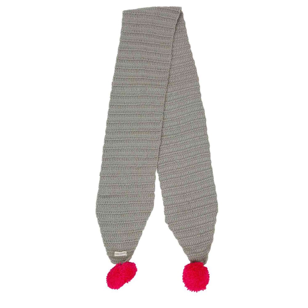 Grey Woollen Muffler for Kids - Little Ginnie